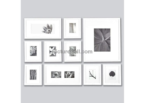 Cluster Gallery Frames, "thin White Frames" photo wall gallery with ...